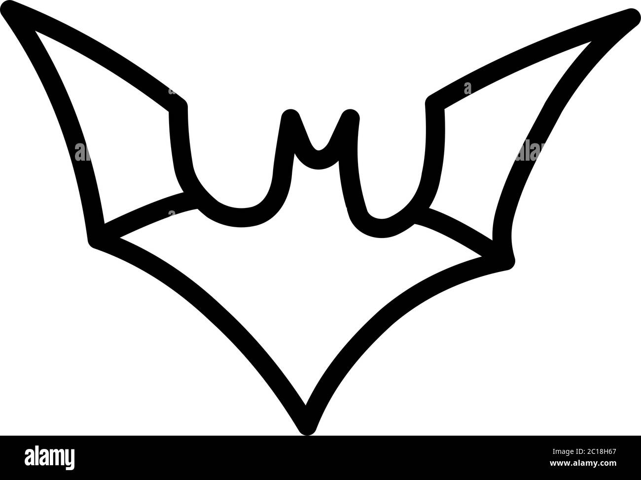 Bat Icon In Flat Style Vector Icon For Apps, UI, Websites. Black Icon ...