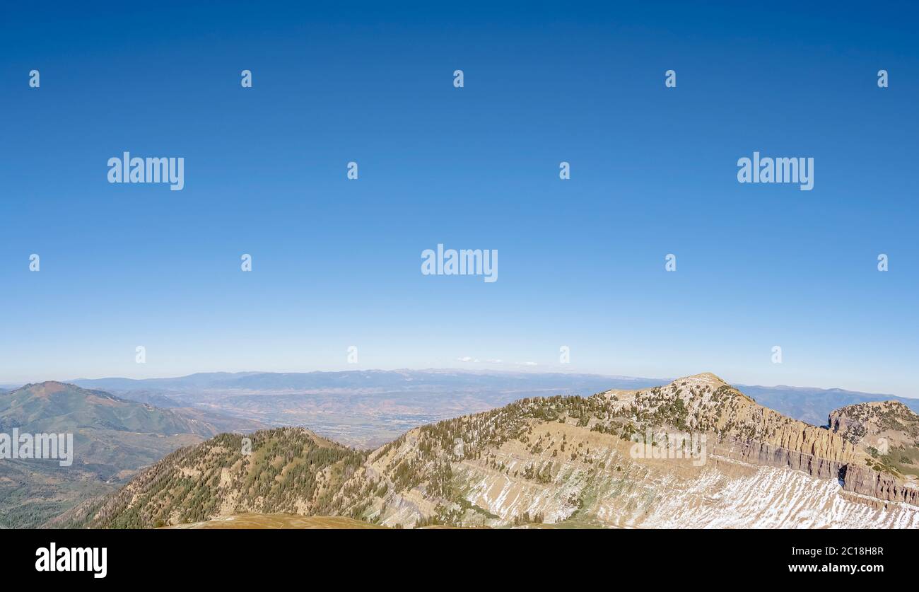 Summit of Mount Timpanogos, Utah day light Stock Photo - Alamy