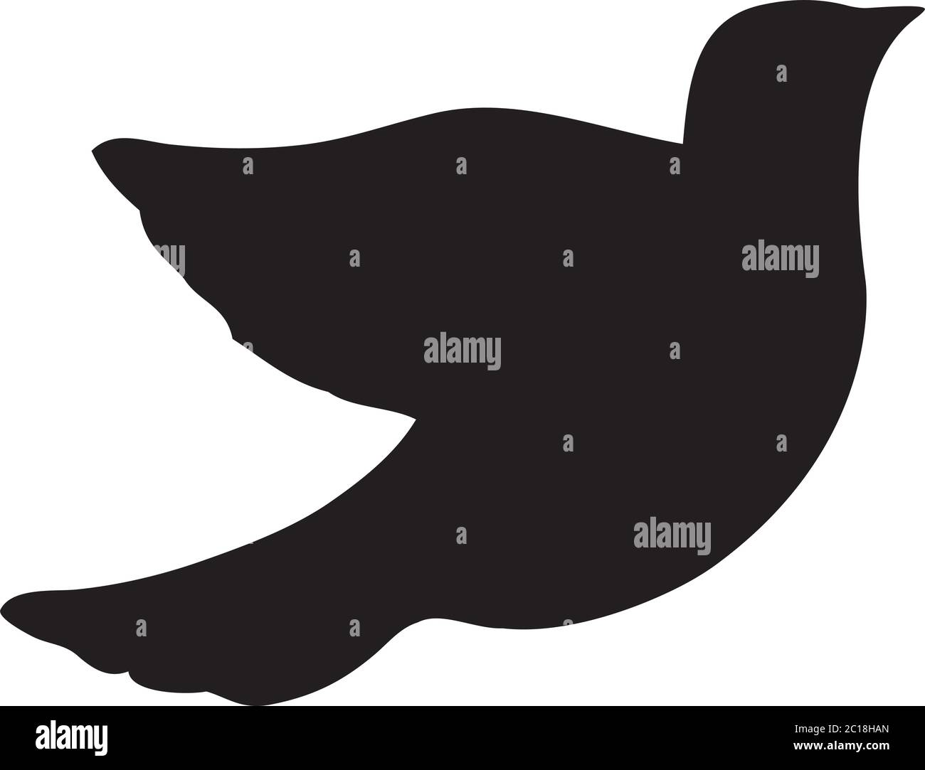 Bird Icon In Flat Style Vector For Apps, UI, Websites. Black Icon ...
