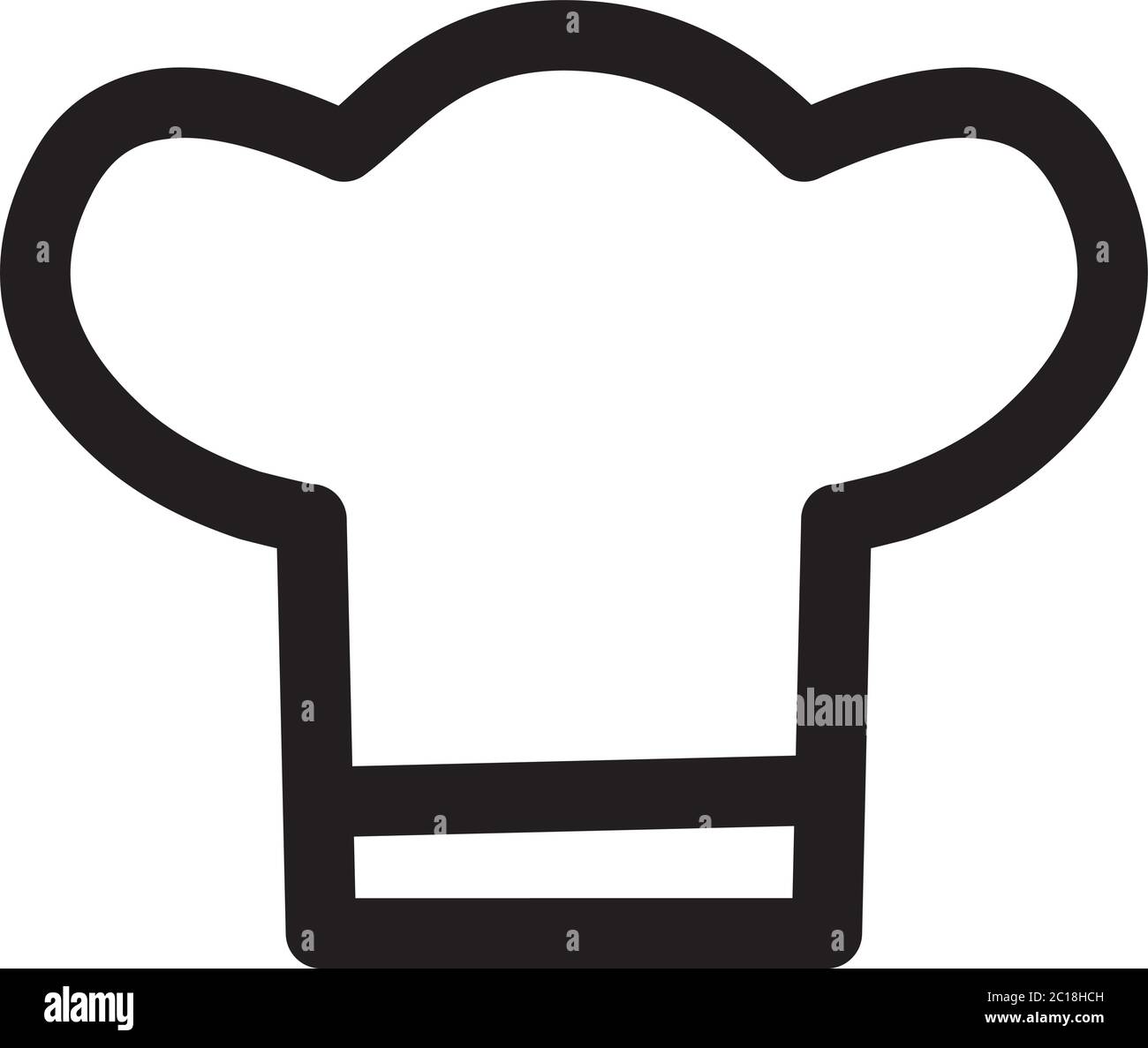 Chef Hats Icon In Flat Style Vector For Apps, UI, Websites. Black Icon ...