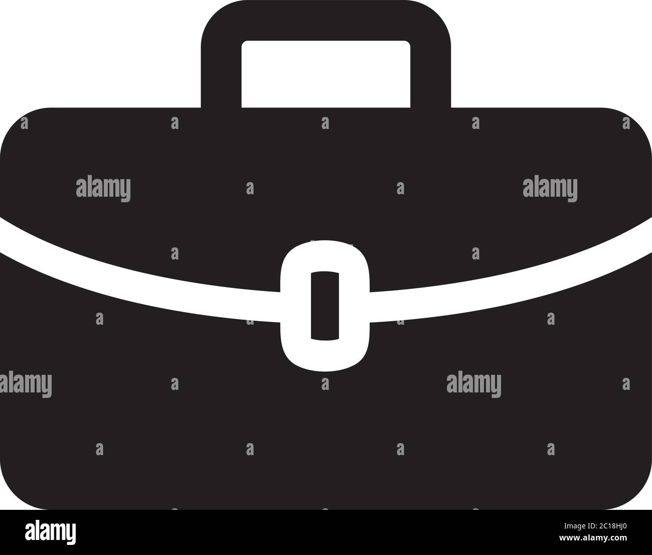 Briefcase Icon In Flat Style Vector For Apps, UI, Websites. Black Icon ...
