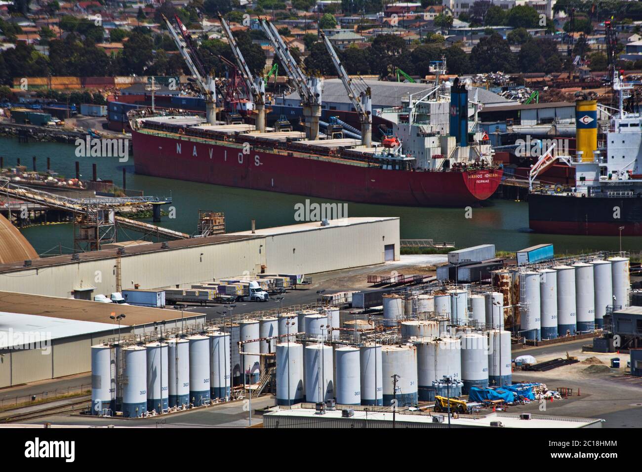Views of Oil Storage tanks at Point Richmond Stock Photo - Alamy