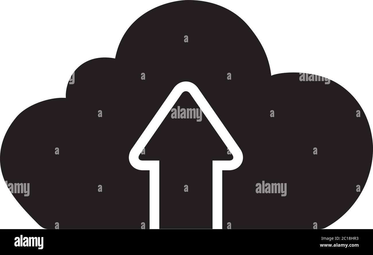 Cloud Upload Icon In Flat Style Vector Icon For Apps Ui Websites