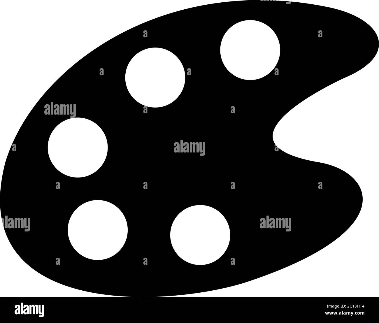 Painting Color Palette Icon In Flat Style Vector For Apps, UI, Websites ...