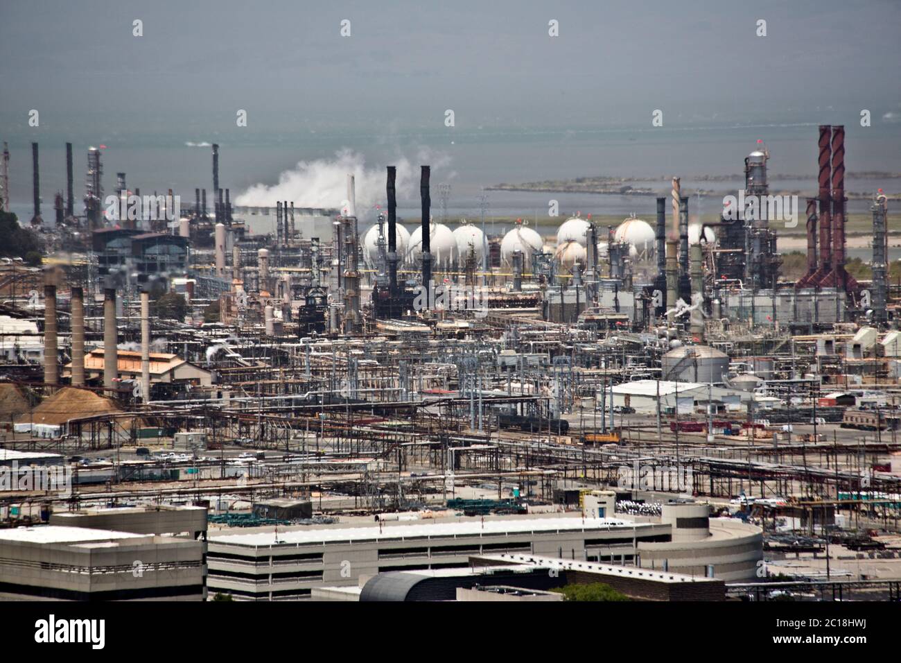 Oil refinery near Point Richmond California Stock Photo - Alamy