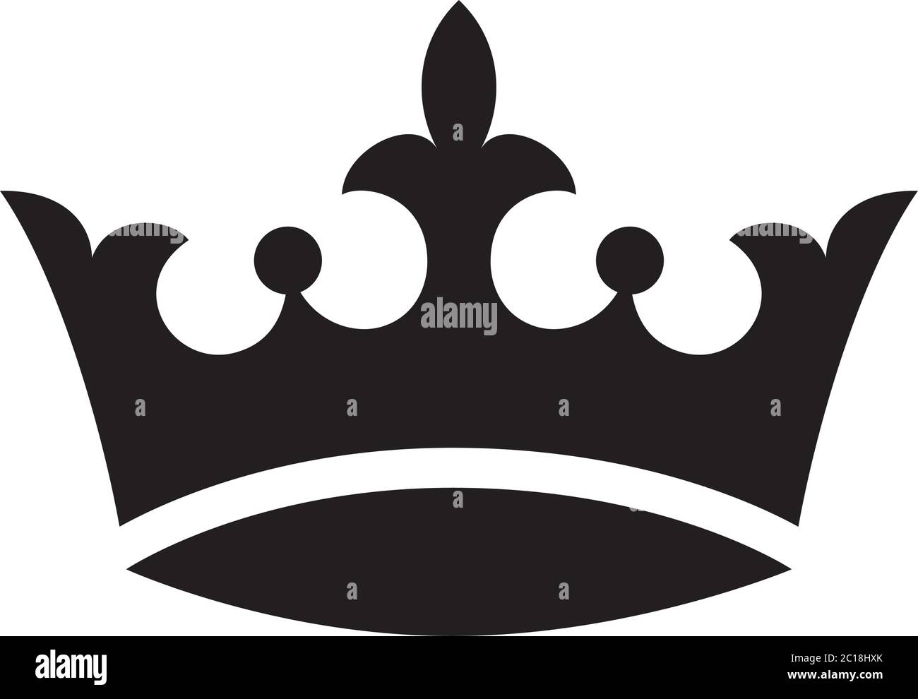 Crown Icon In Flat Style Vector Icon For Apps, UI, Websites. Black Icon ...