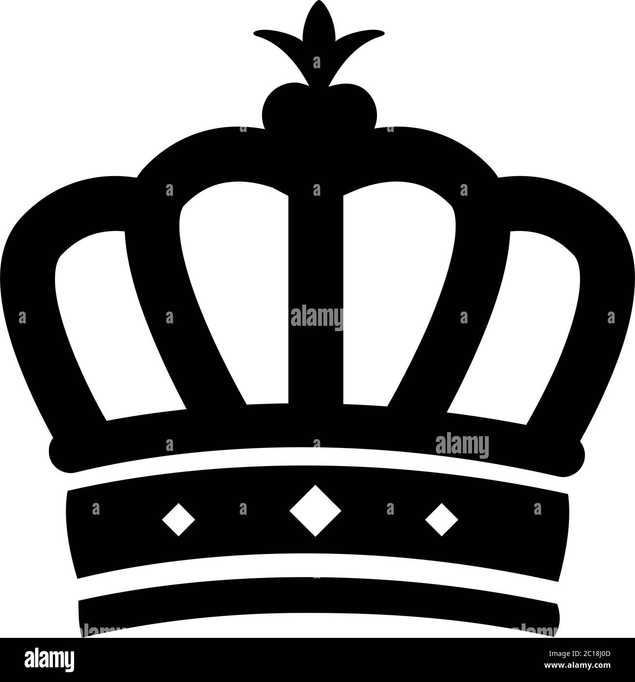 Crown Icon In Flat Style Vector Icon For Apps, UI, Websites. Black Icon ...