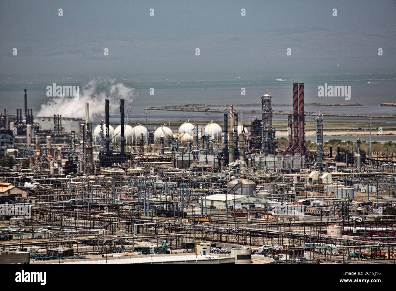 Oil refinery near Point Richmond California Stock Photo - Alamy