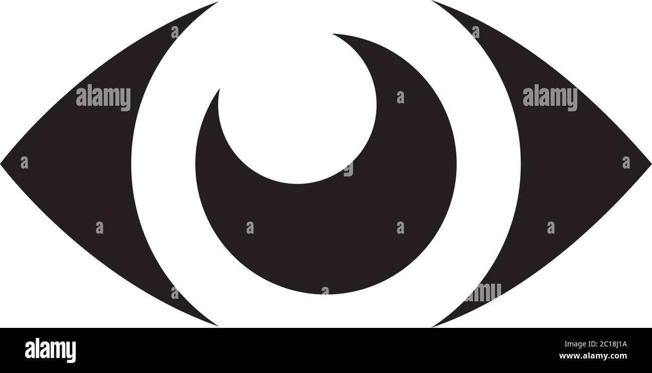 Eye Icon In Flat Style Vector For App, UI, Websites. Black Icon Vector ...