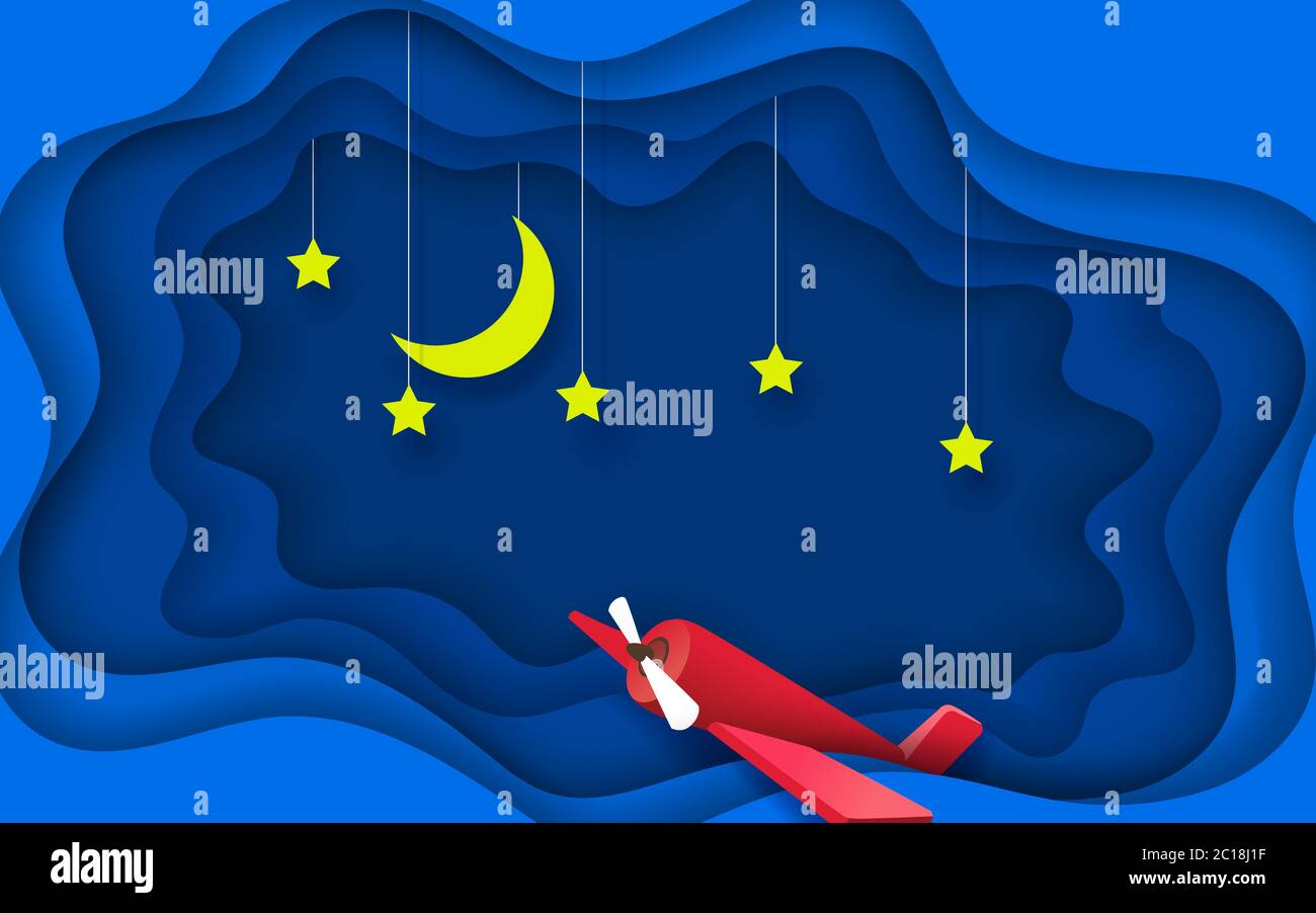 Cartoon night sky hi-res stock photography and images - Alamy