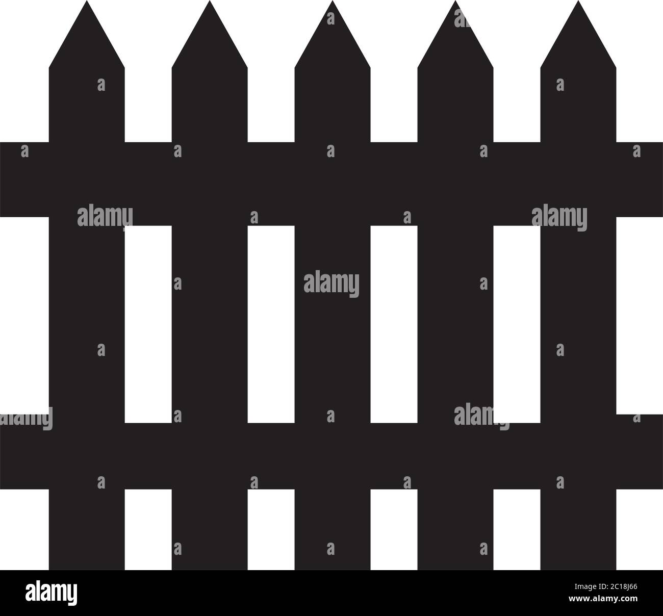 Fence Icon In Flat Style Vector For Apps, UI, Websites. Black Icon ...