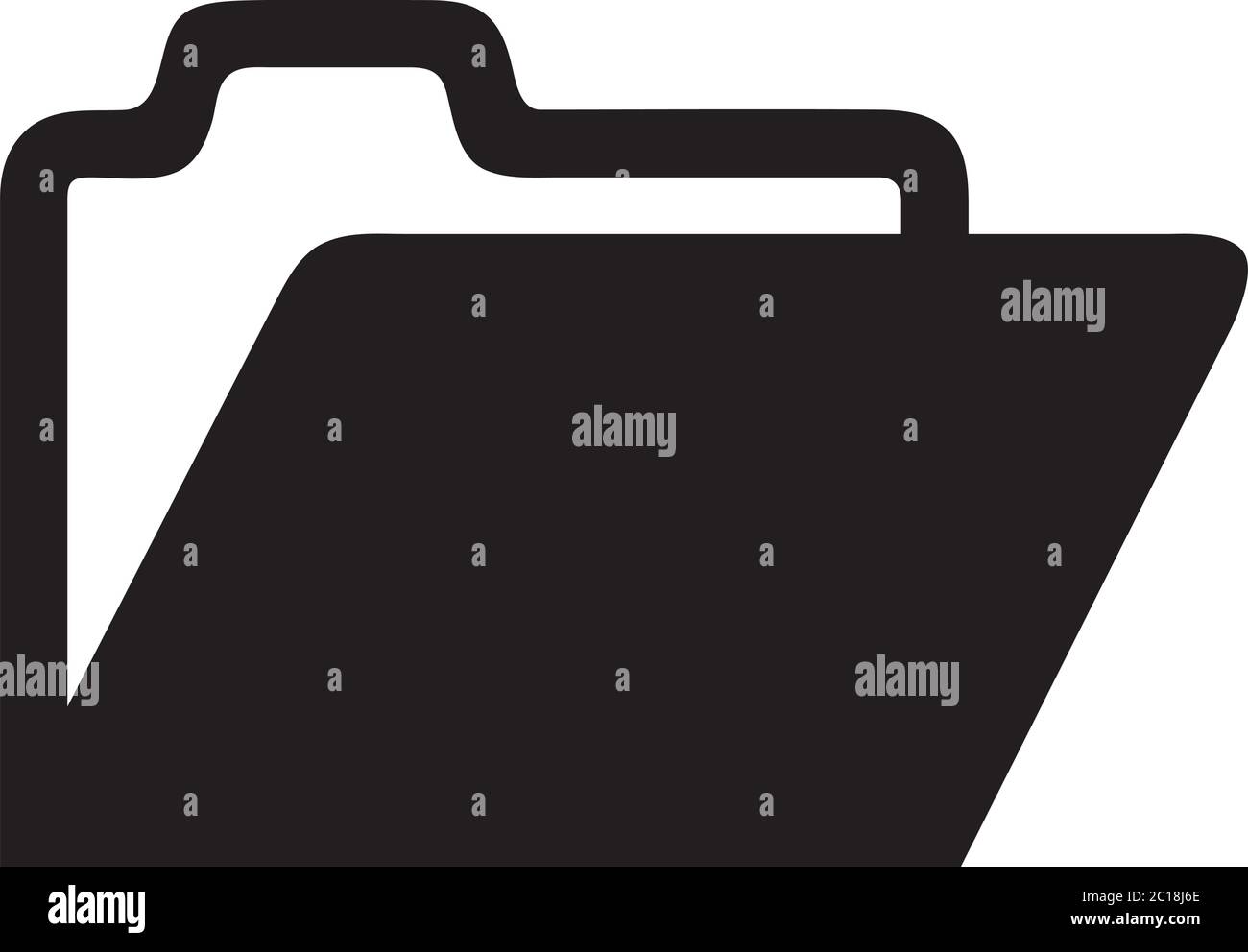 Folder Icon In Flat Style Vector For App, UI, Websites. Black Icon ...