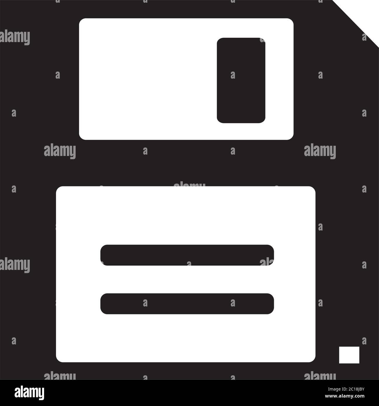 Floppy Disc Icon In Flat Style Vector For App, UI, Websites. Black Icon ...