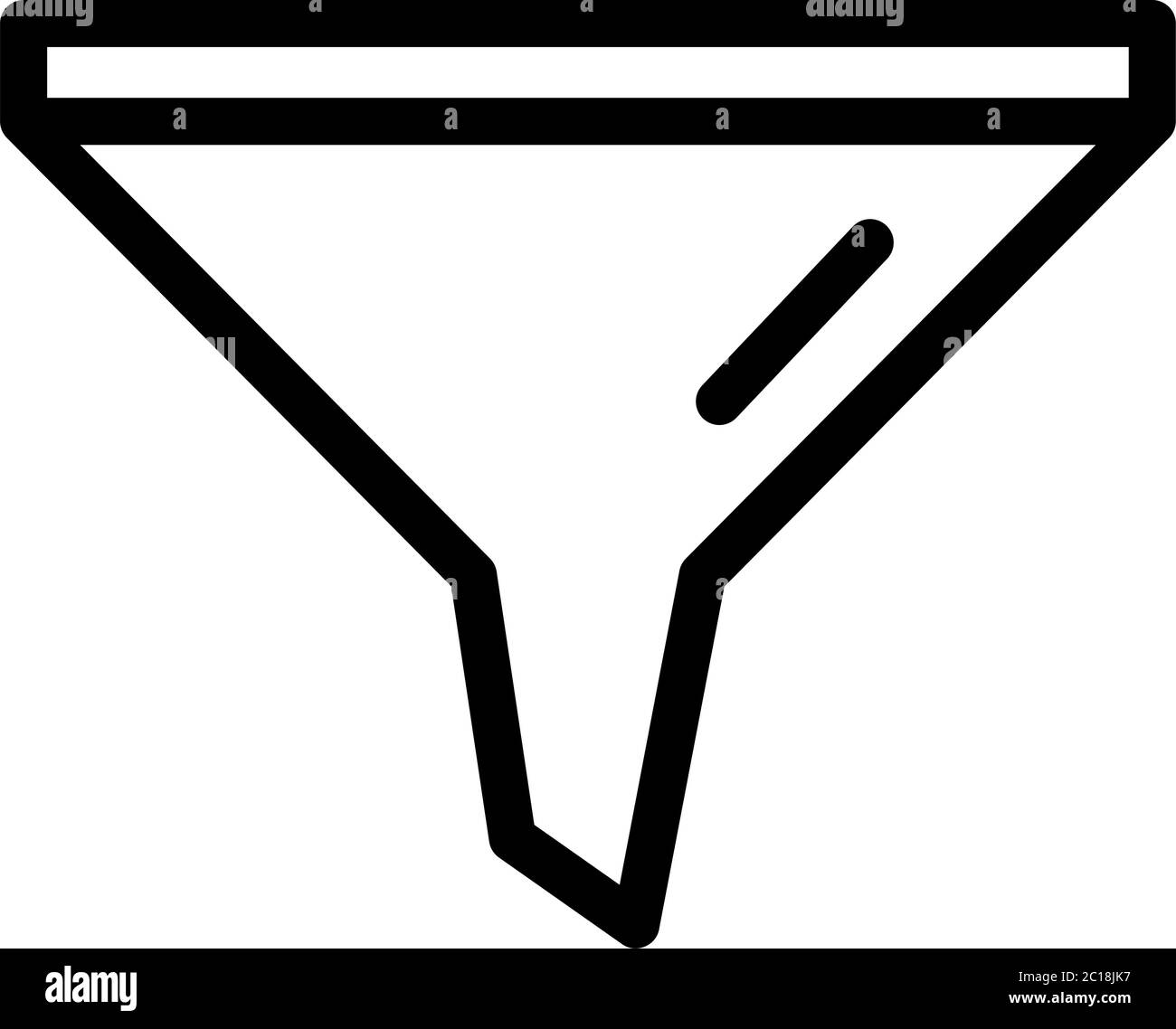 Funnel Line Icon In Flat Style Vector For App, UI, Websites. Black Icon ...