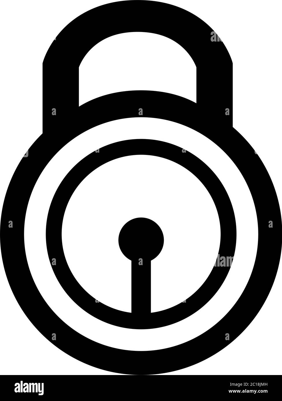 Lock Icon In Flat Style Vector For App, UI, Websites. Black Icon Vector ...