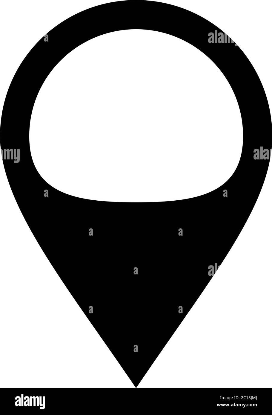 Locator Icon In Flat Style Vector For App, UI, Websites. Black Icon ...