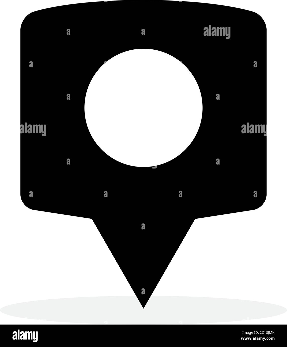 Locator Icon In Flat Style Vector For App, UI, Websites. Black Icon ...