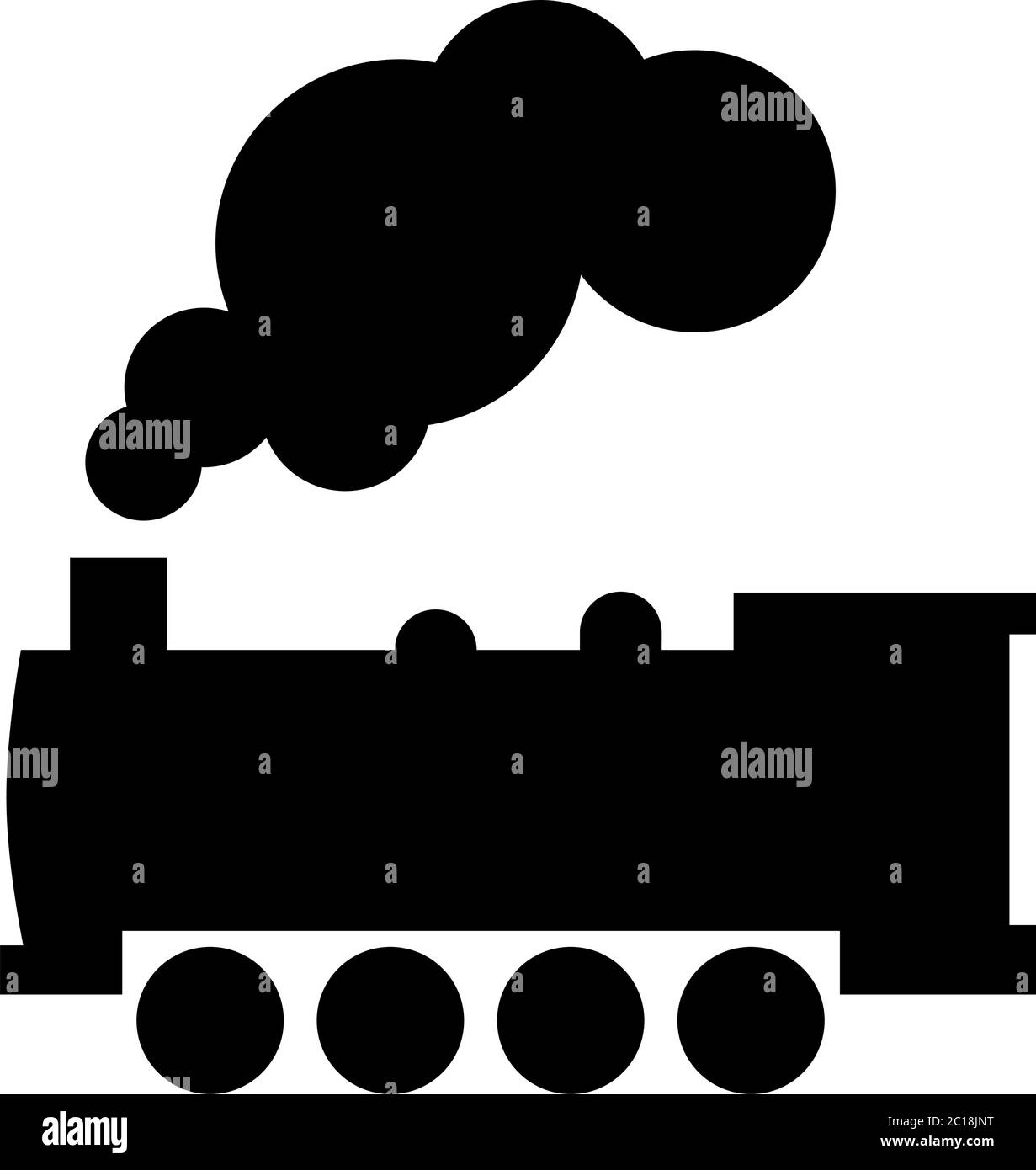 Steam Locomotive Train Icon In Flat Style Vector For Apps, UI, Websites ...