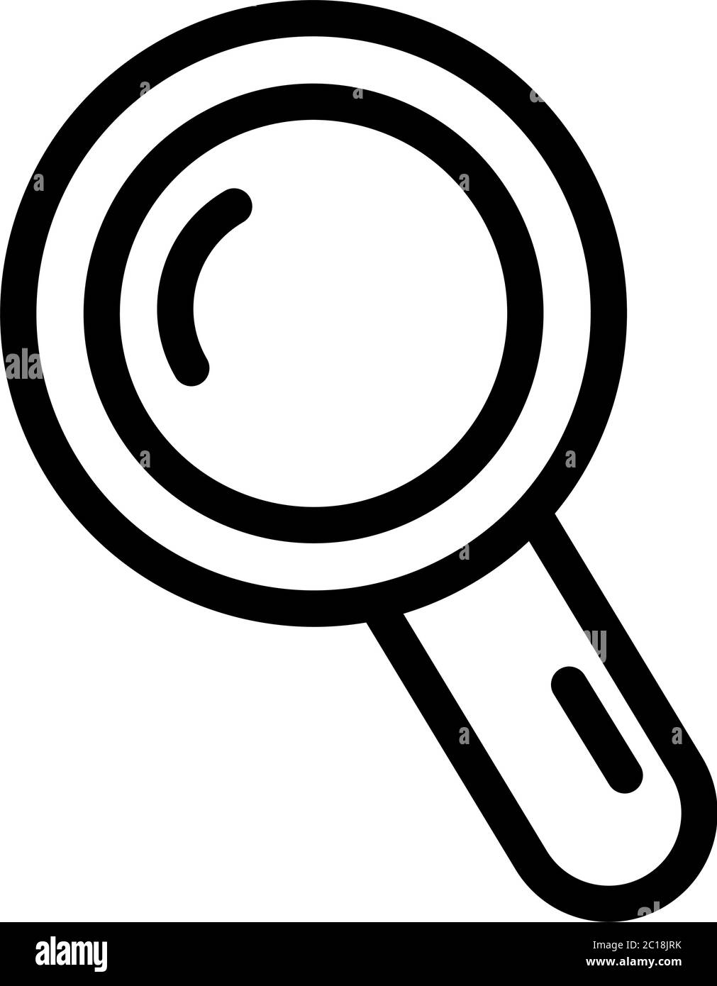 Magnifying Glass Line Icon In Flat Style Vector For App, UI, Websites ...