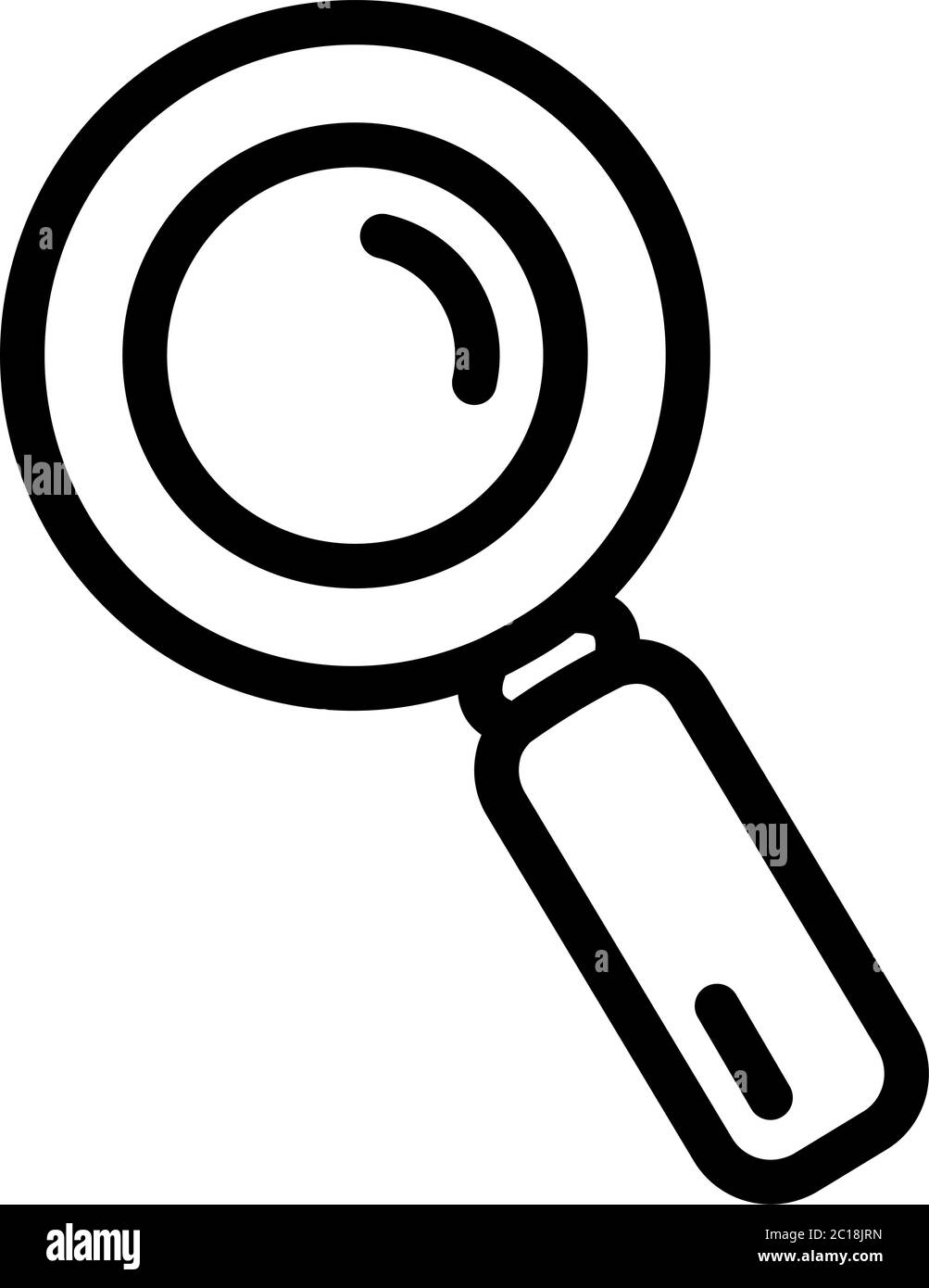 Magnifying Glass Line Icon In Flat Style Vector For App, UI, Websites ...