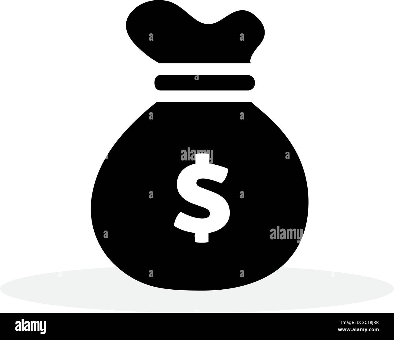 Money Sack Icon In Flat Style Vector For App, UI, Websites. Black ...
