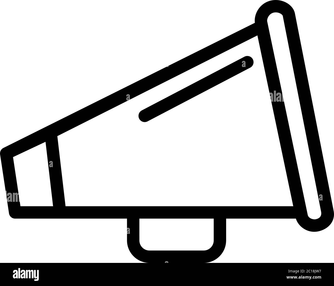 Megaphone Line Icon In Flat Style Vector For App, UI, Websites ... Megaphone Line Icon In Flat Style Vector For App, UI, Websites ...