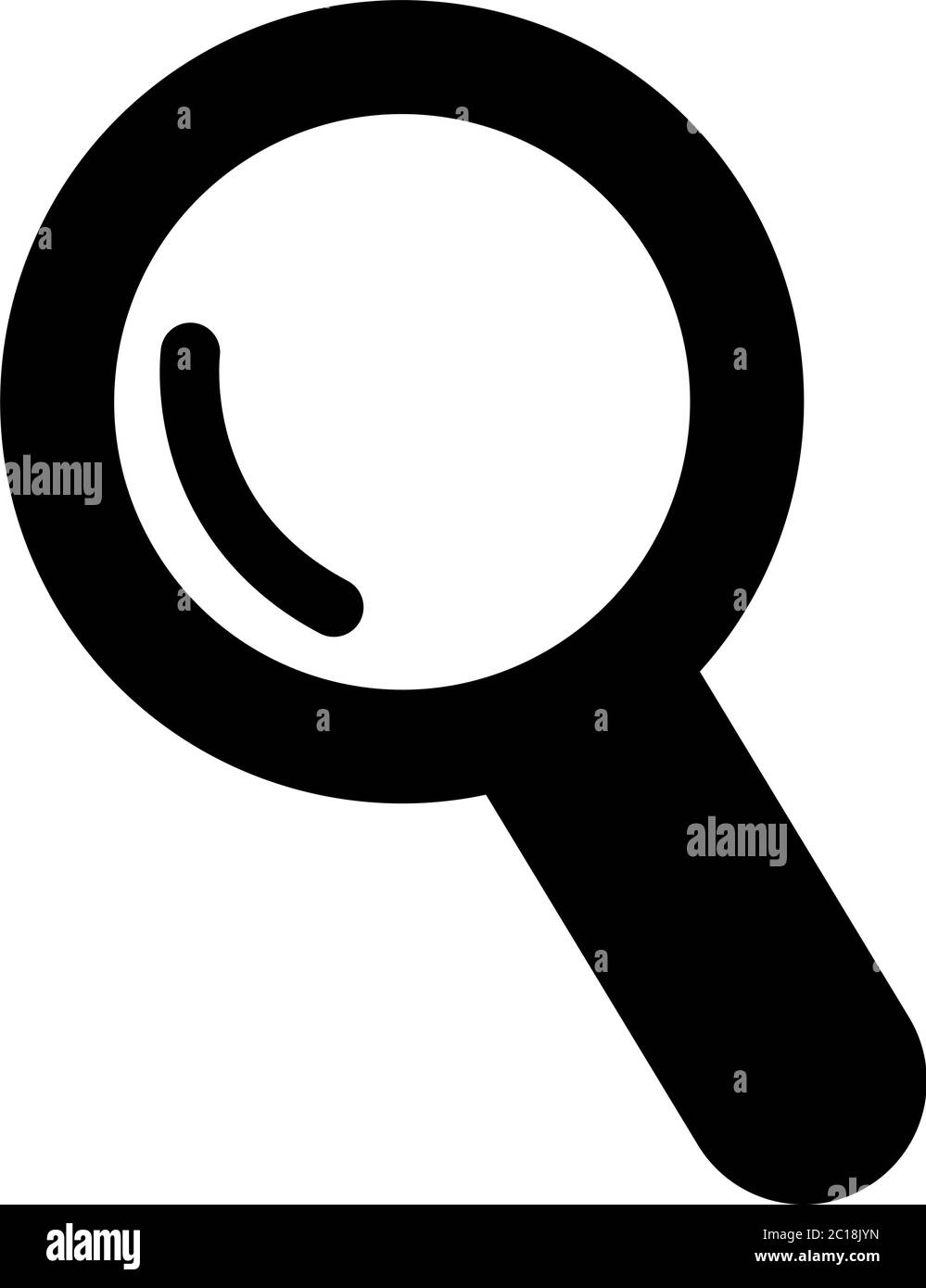 Magnifying Glass Icon In Flat Style Vector For App, UI, Websites. Black ...