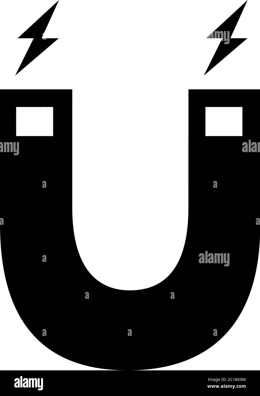 Magnet Icon In Flat Style Vector For App, UI, Websites. Black Icon ...