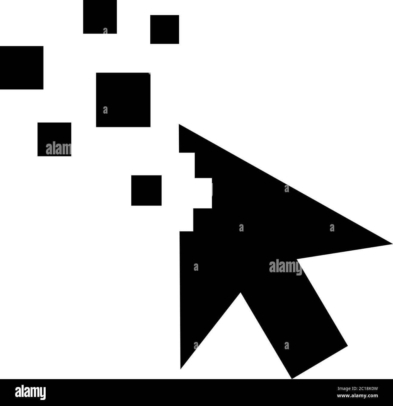 Mouse Cursor Icon In Flat Style Vector For App, UI, Websites. Black ...