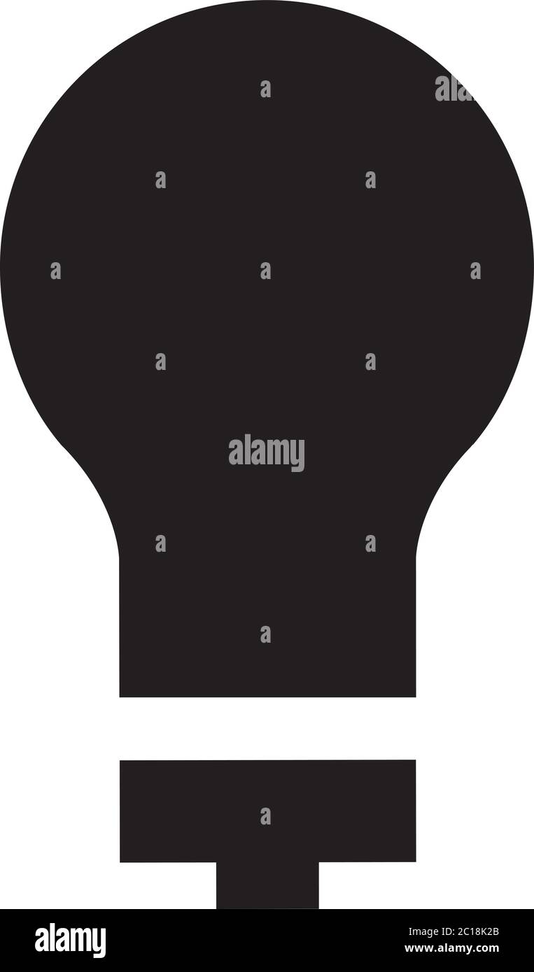 Light Bulb Icon In Flat Style Vector For App, UI, Websites. Black Icon ...