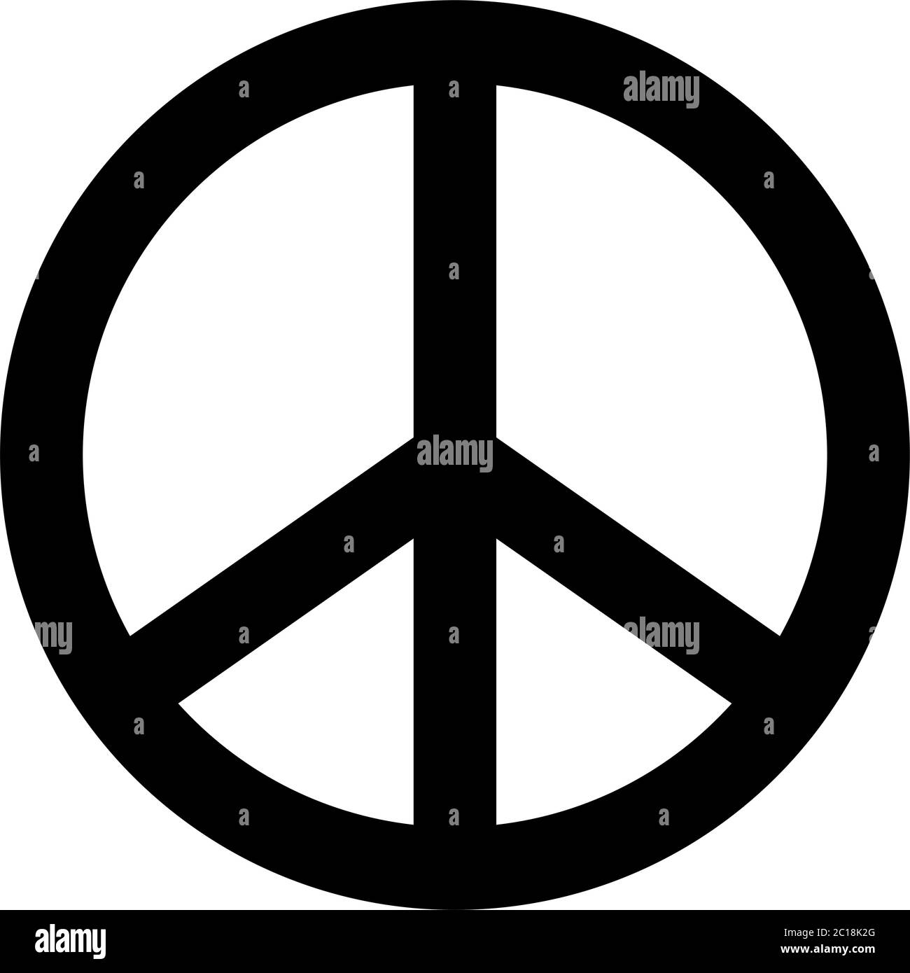 Peace Sign Icon In Flat Style Vector For Apps, UI, Websites. Black Icon ...