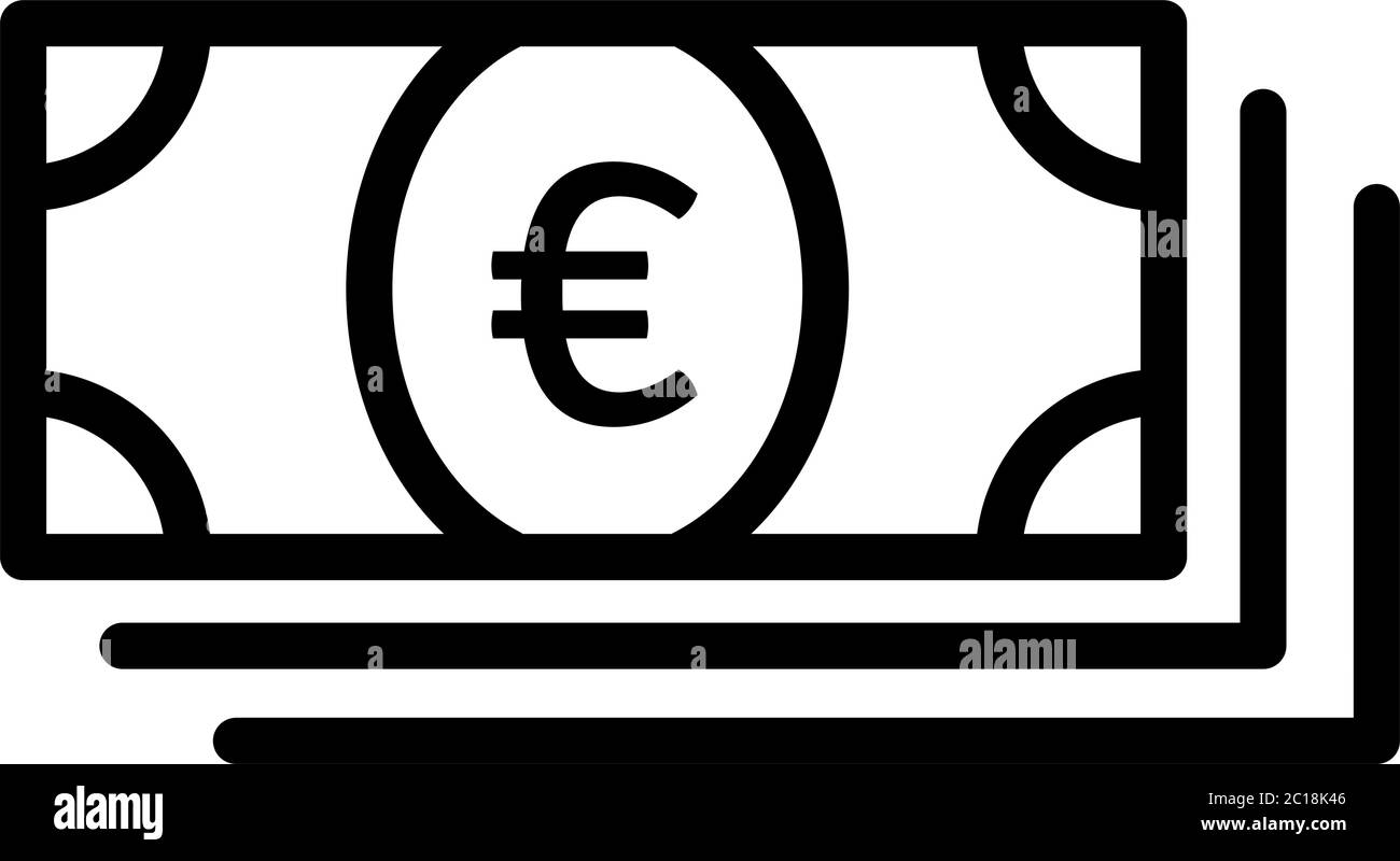 Money Line Icon In Flat Style Vector For App, UI, Websites. Black ...