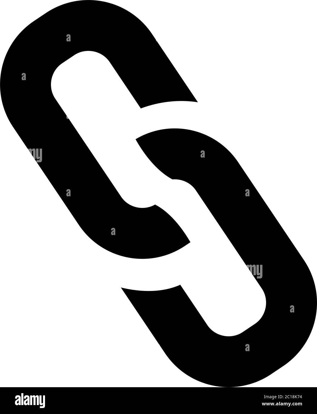 Link Icon In Flat Style Vector For App, UI, Websites. Black Icon Vector ...