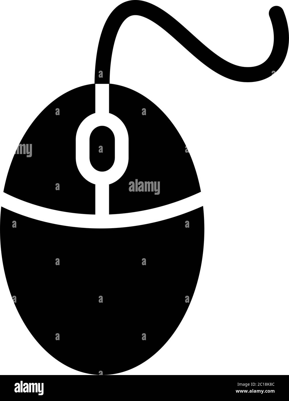 Mouse Icon In Flat Style Vector For App, UI, Websites. Black Icon ...