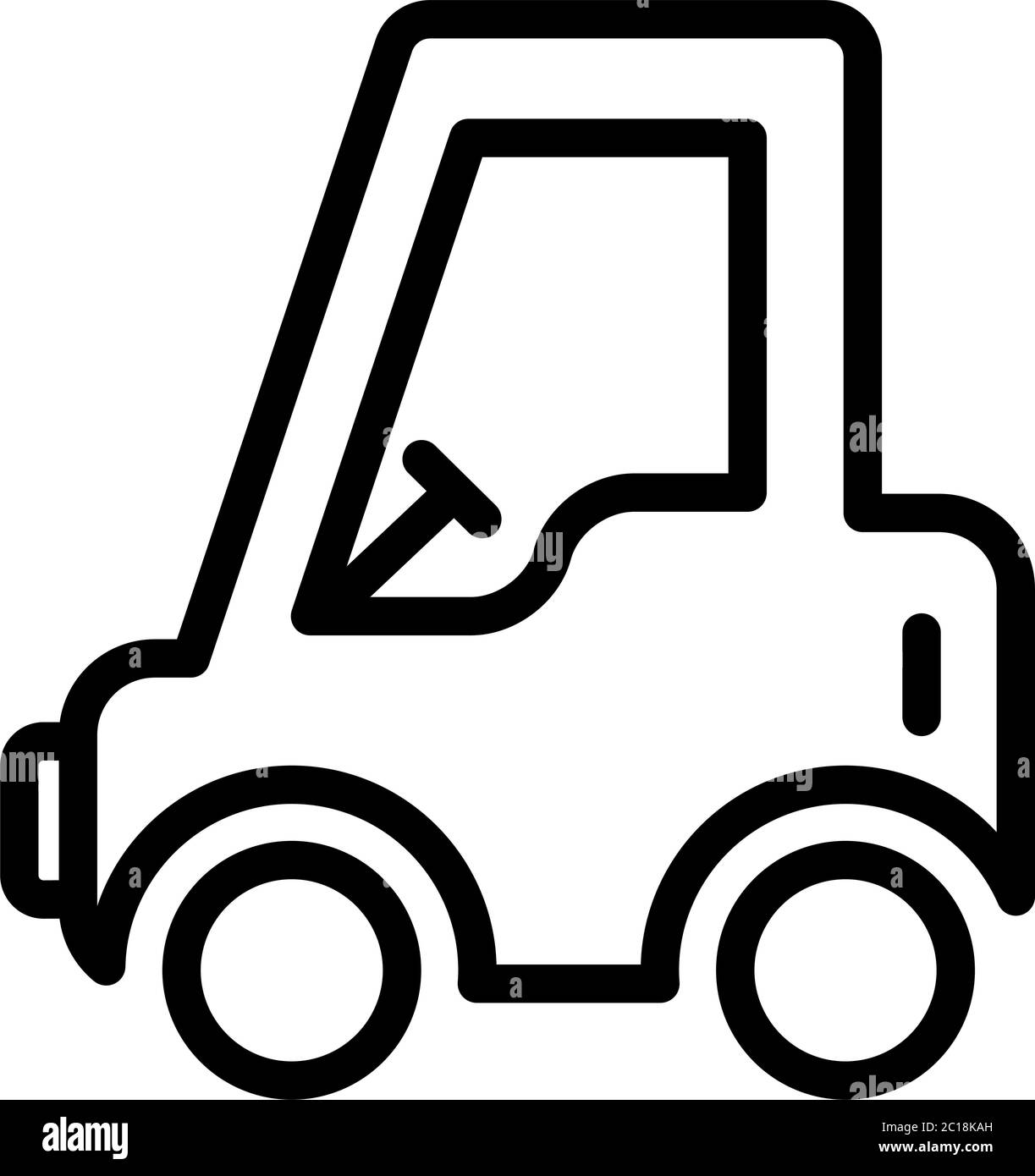 Nano Car Line Icon In Flat Style Vector For App, UI, Websites. Black ...