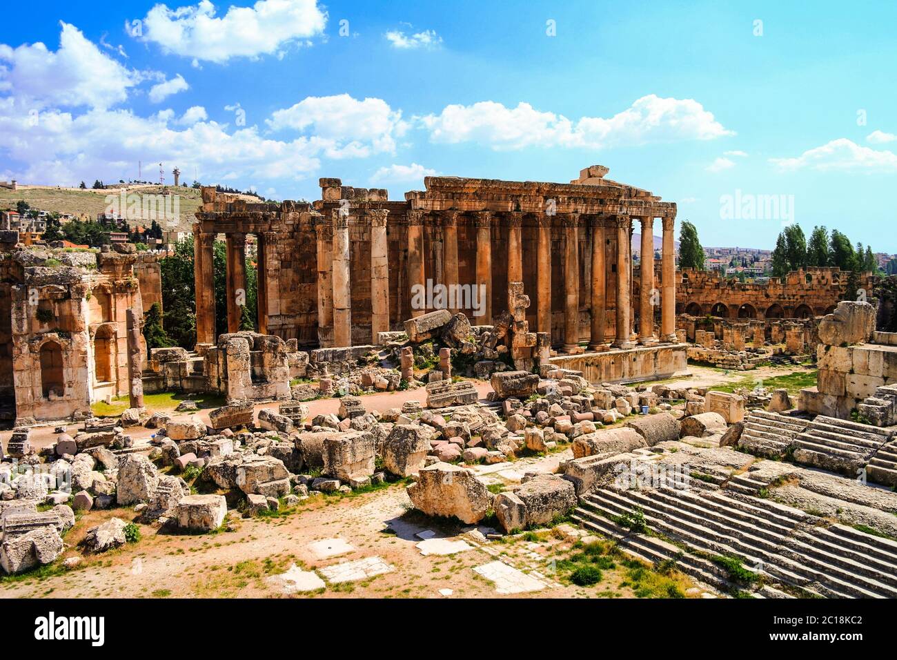 Architecture ancient roman temple lebanon ruin archaeology hi-res stock ...
