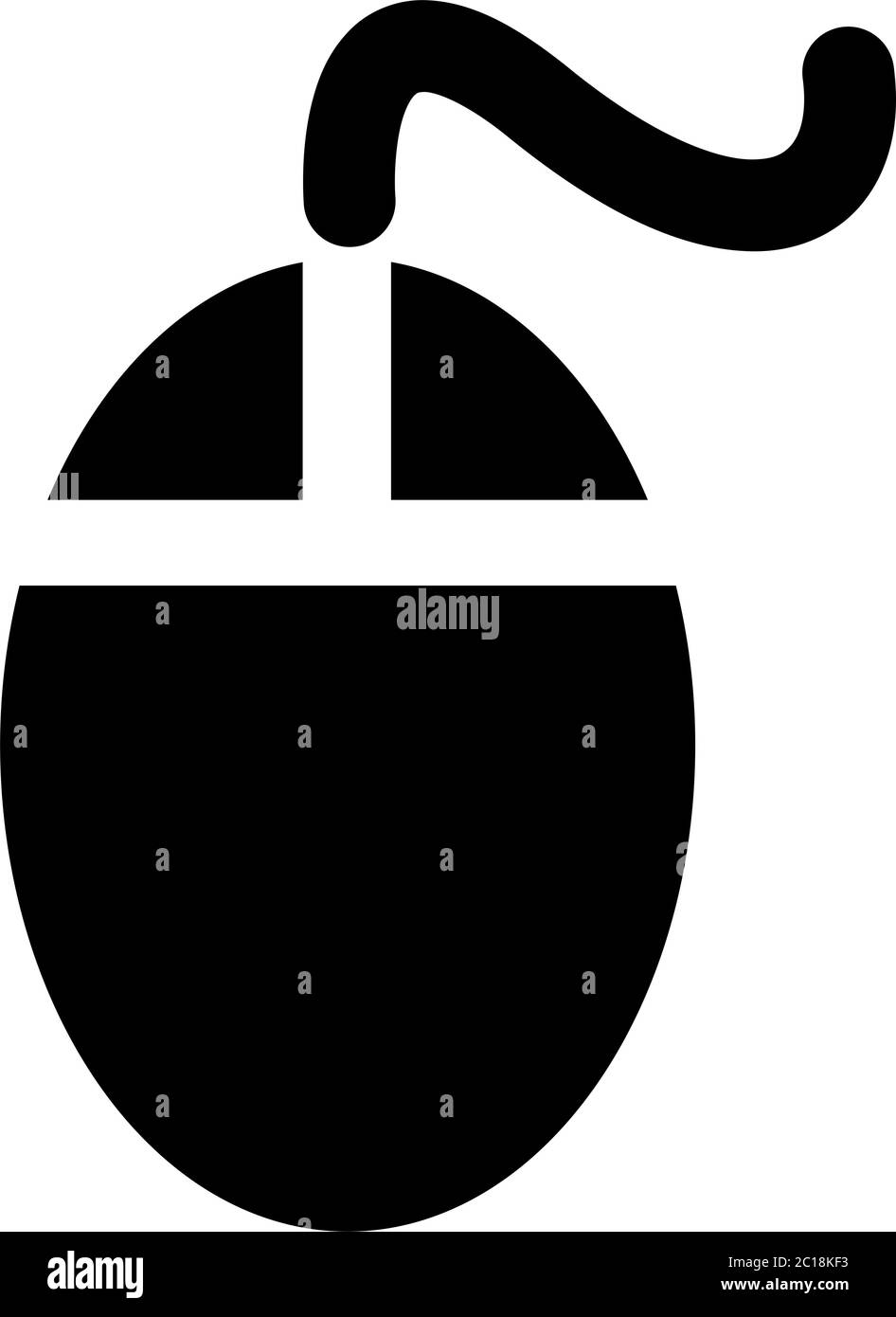 Mouse Icon In Flat Style Vector For App, UI, Websites. Black Icon ...