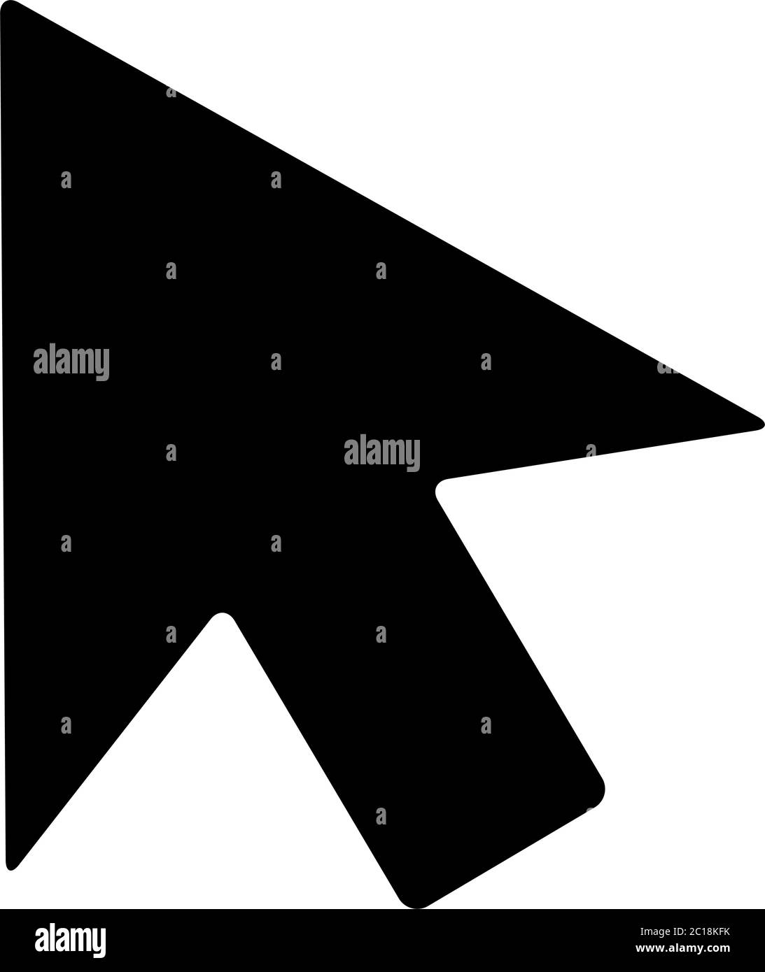 Mouse Cursor Icon In Flat Style Vector For App, UI, Websites. Black ...