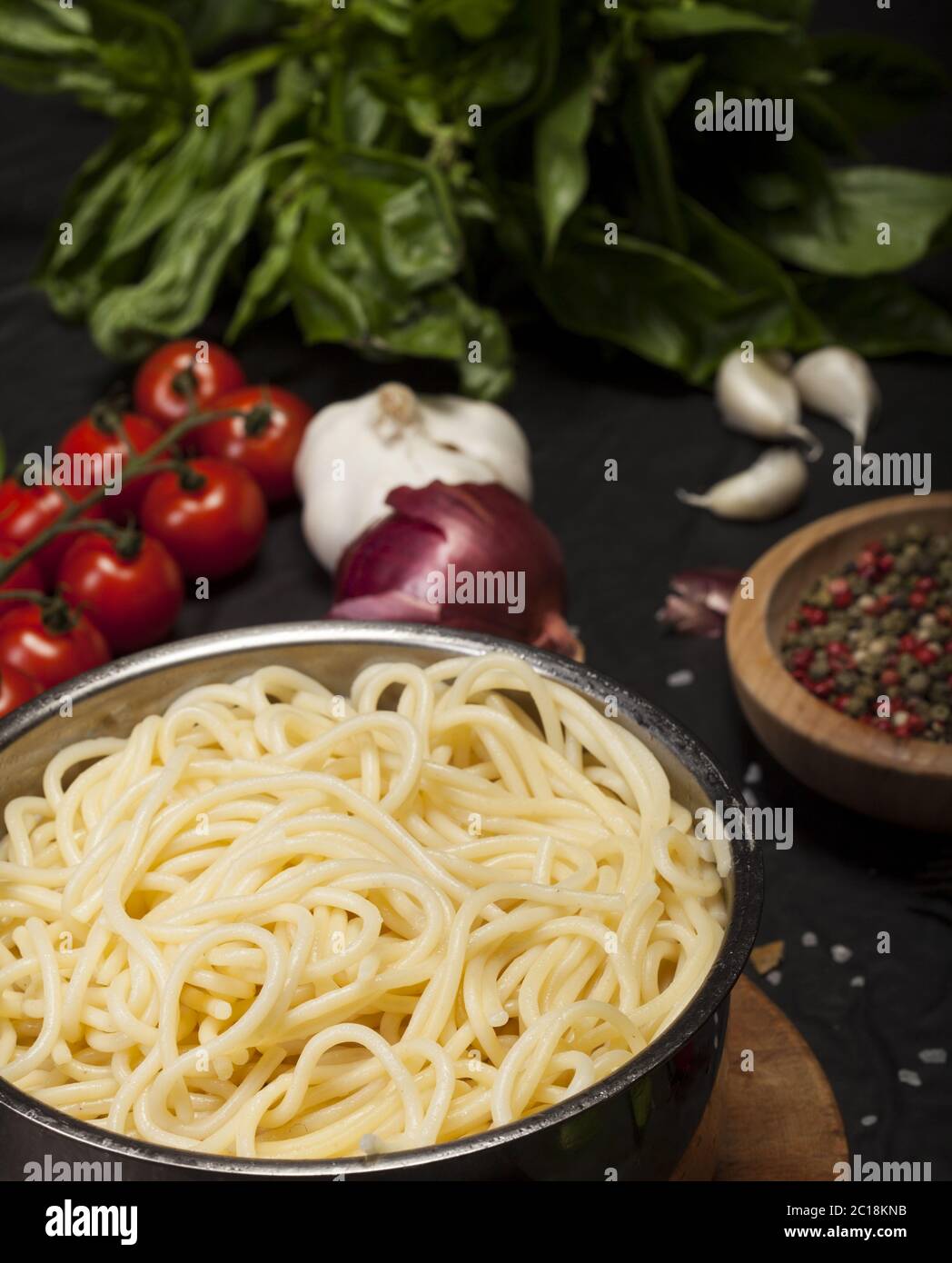Closeup delicious spaghetti in hi-res stock photography and images - Alamy