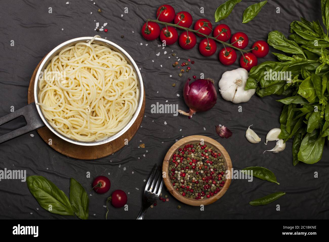 Closeup delicious spaghetti in hi-res stock photography and images - Alamy