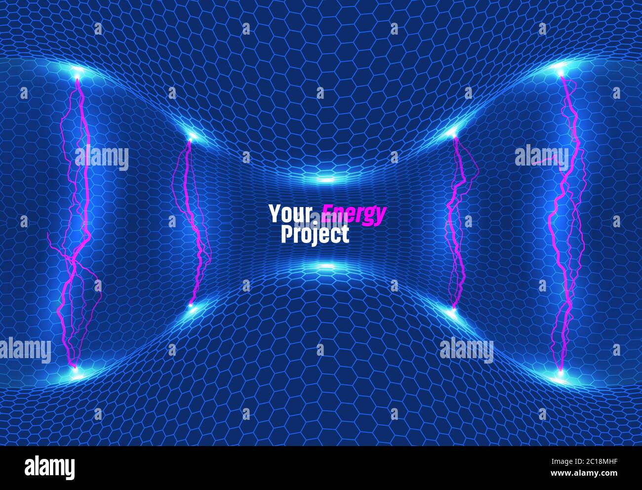Electric blue futuristic background technology Stock Vector Images - Alamy