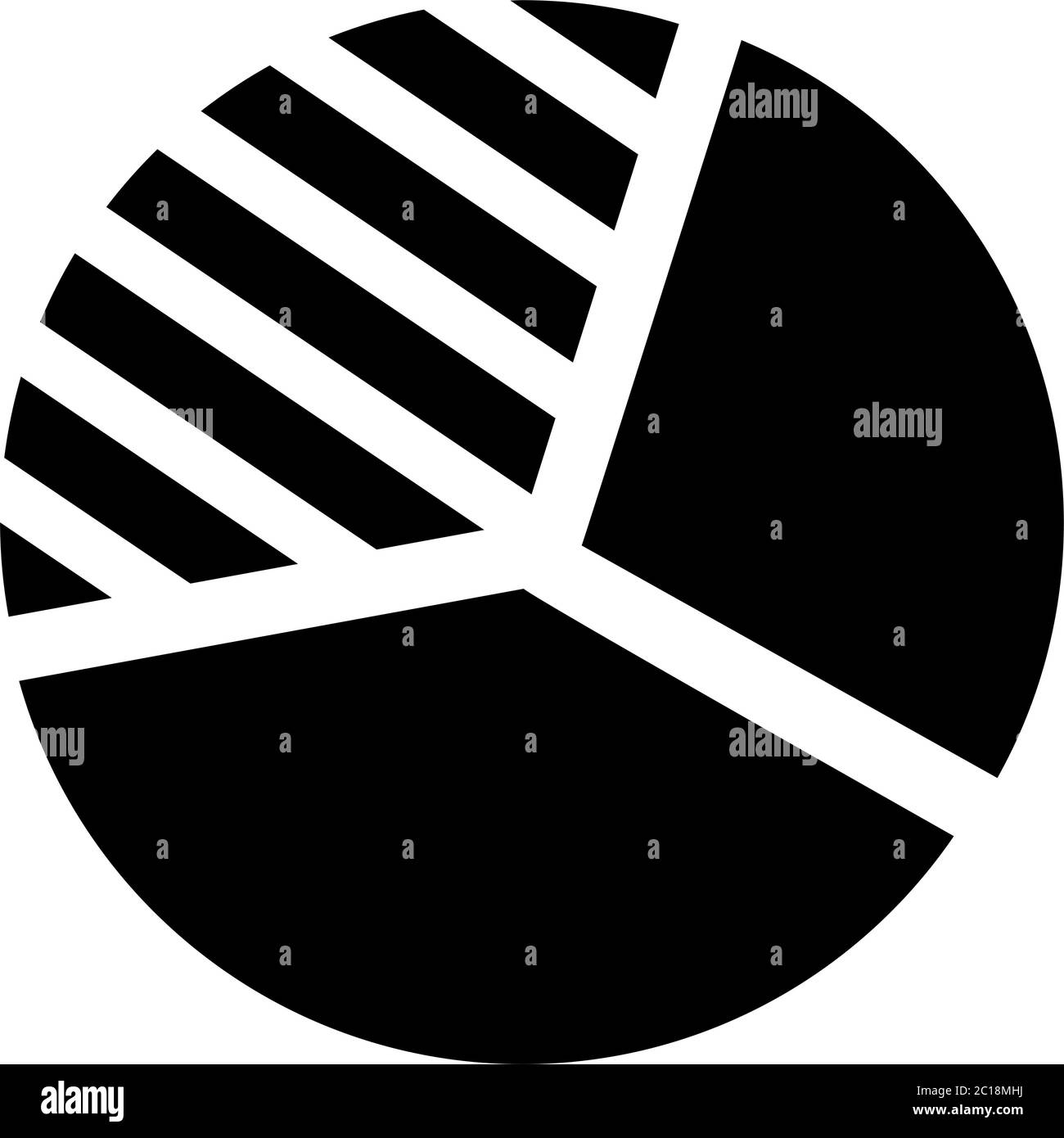 Pie Chart Icon In Flat Style Vector For Apps, UI, Websites. Black Icon ...