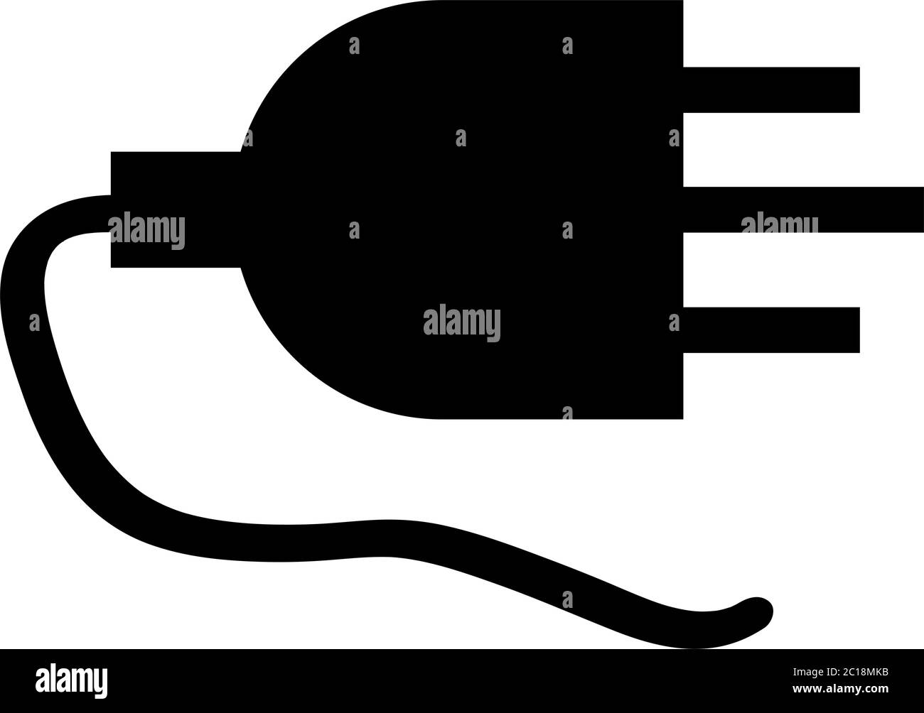 Plug Icon In Flat Style Vector For Apps, UI, Websites. Black Icon ...