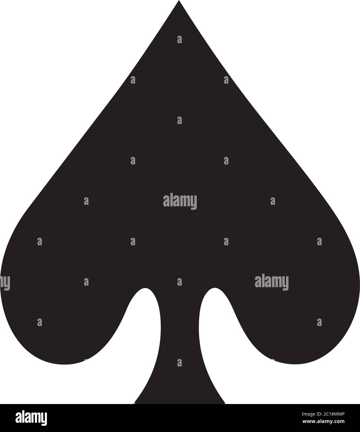 Playing Card Spade Icon In Flat Style Vector For Apps, UI, Websites ...