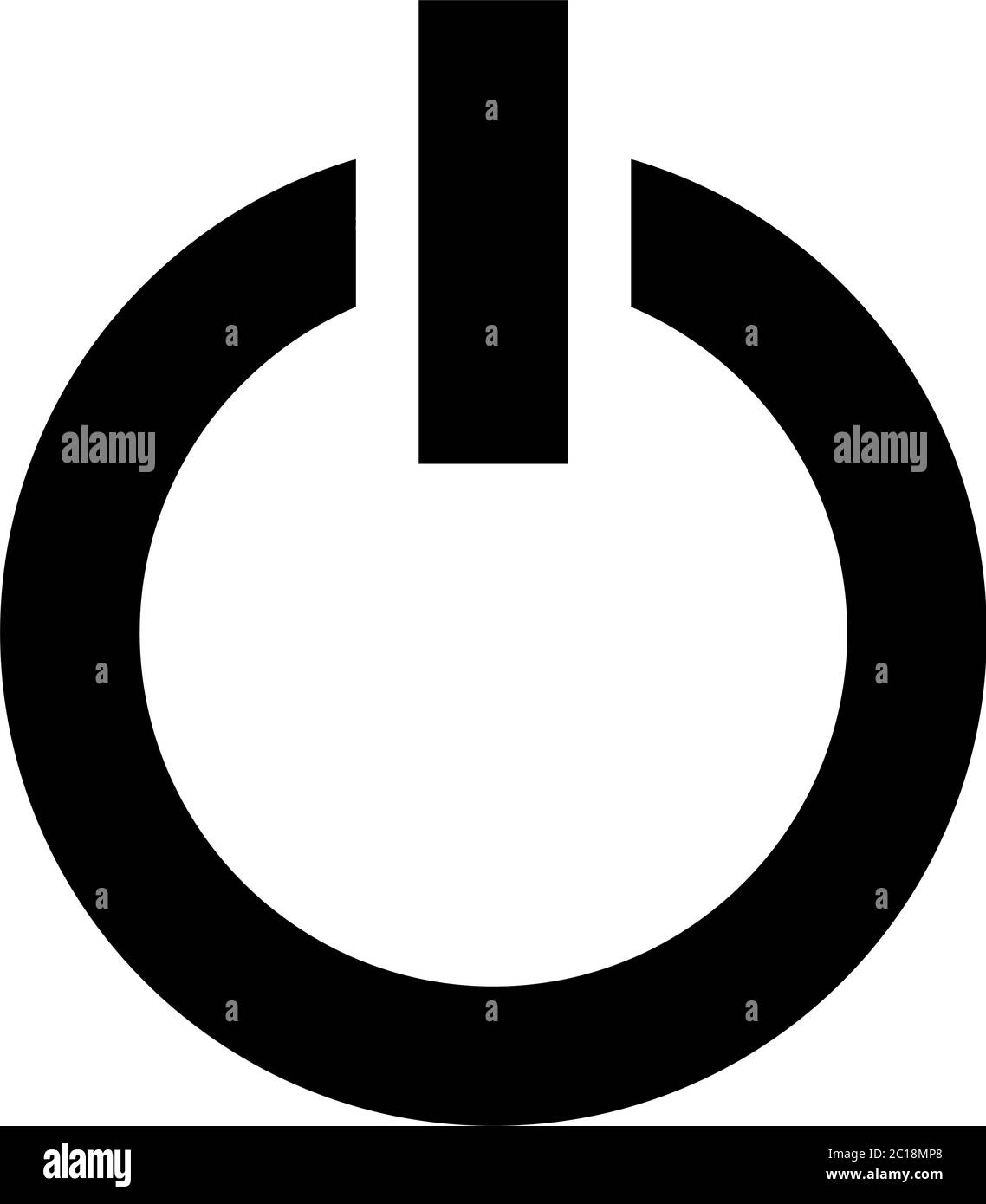 Power Icon In Flat Style Vector For Apps, UI, Websites. Black Icon ...