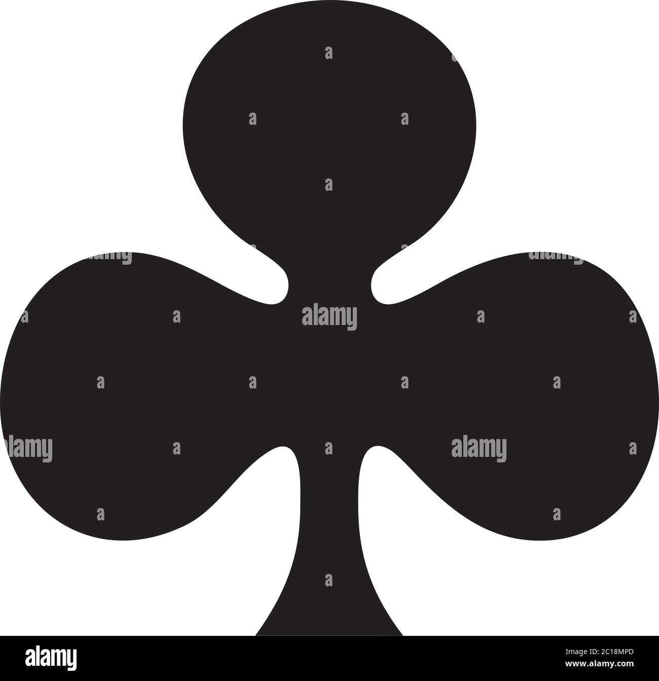 Playing Card Club Icon In Flat Style Vector For Apps, UI, Websites ...