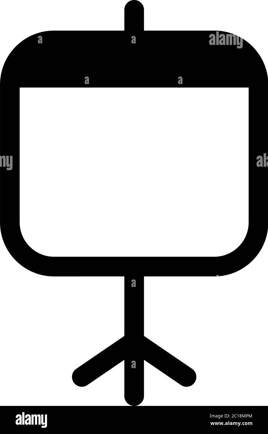 Projector Screen Icon In Flat Style Vector For Apps, UI, Websites ...