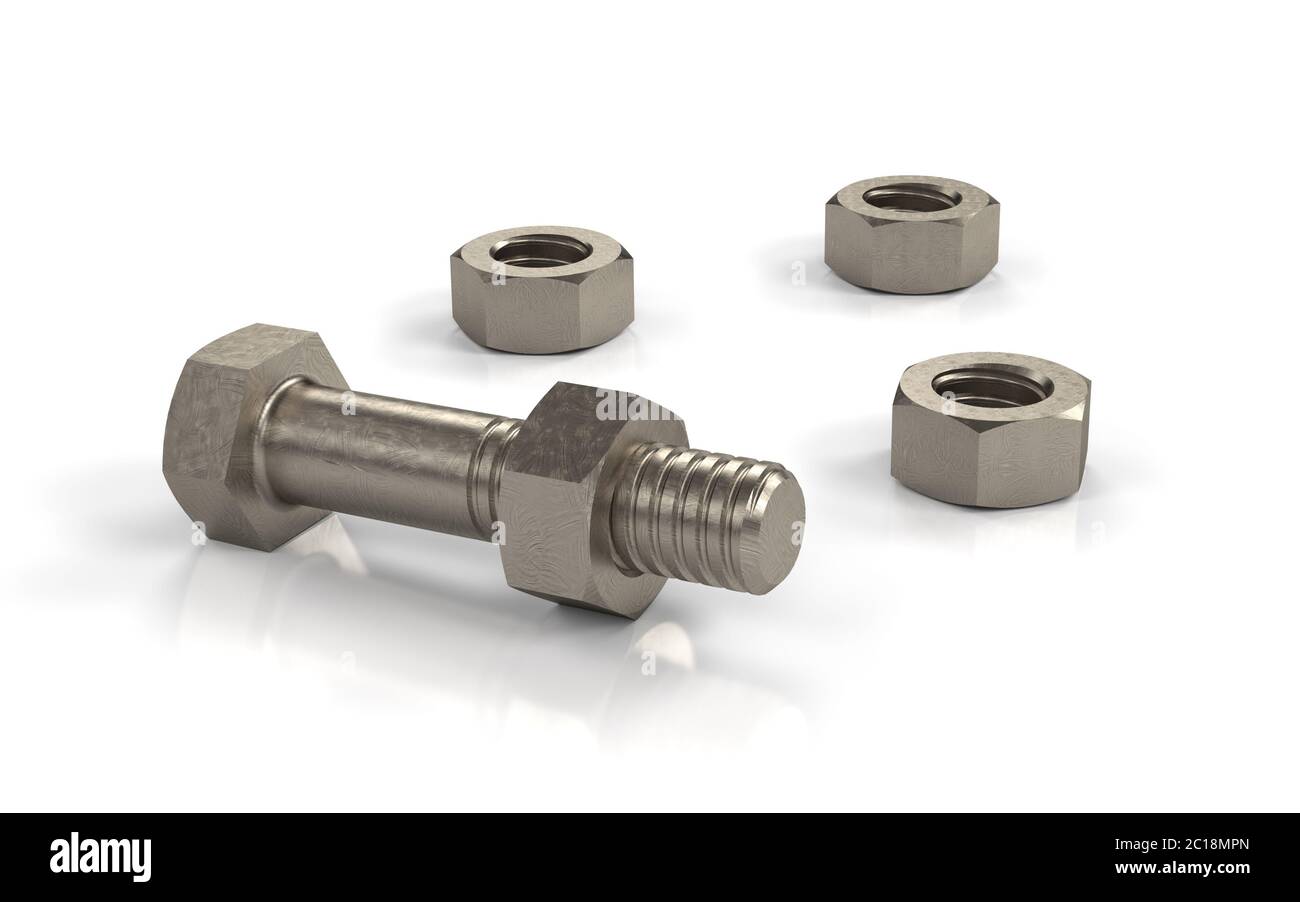 Several bolts and nuts Stock Photo - Alamy