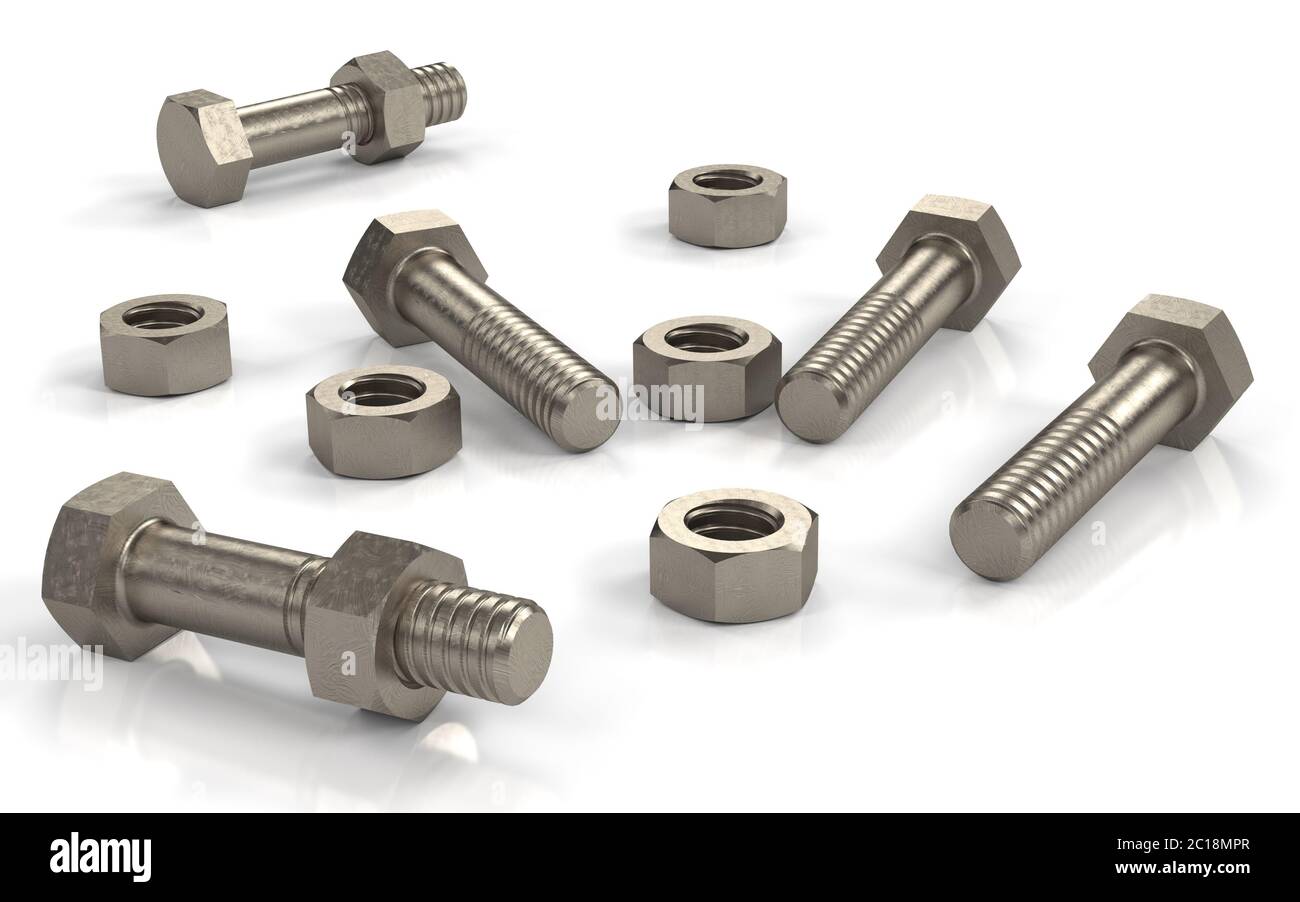Threaded bolts Cut Out Stock Images & Pictures - Alamy