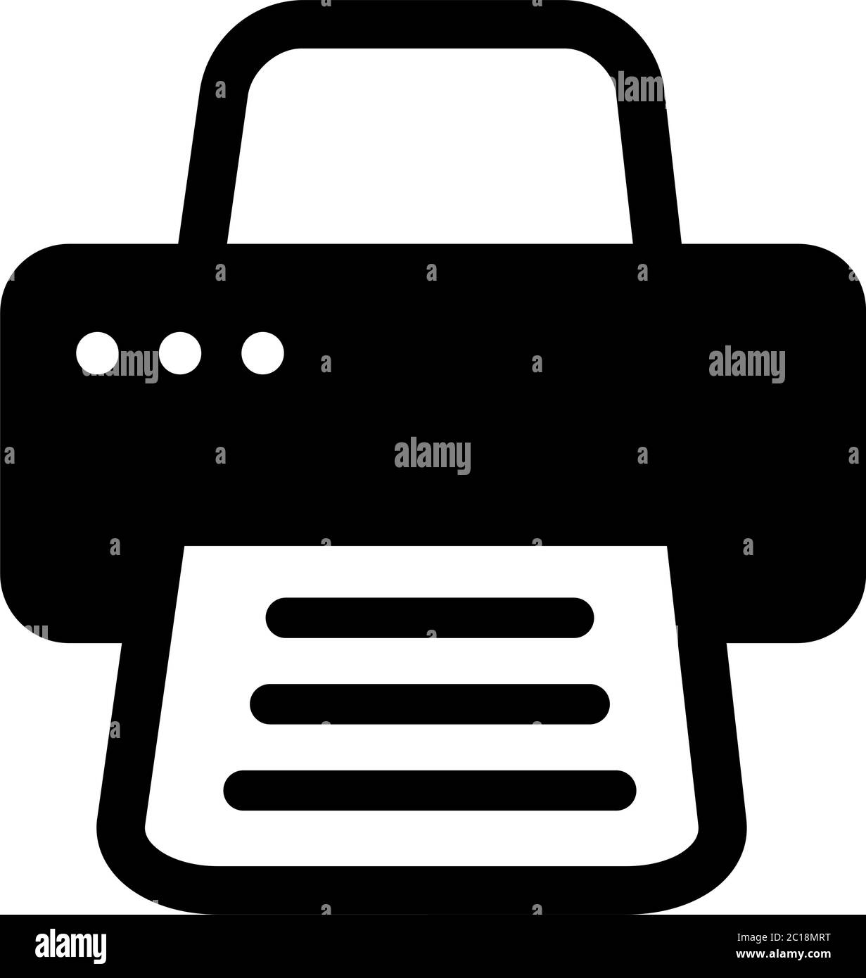 Printer Icon In Flat Style Vector For Apps, UI, Websites. Black Icon ...